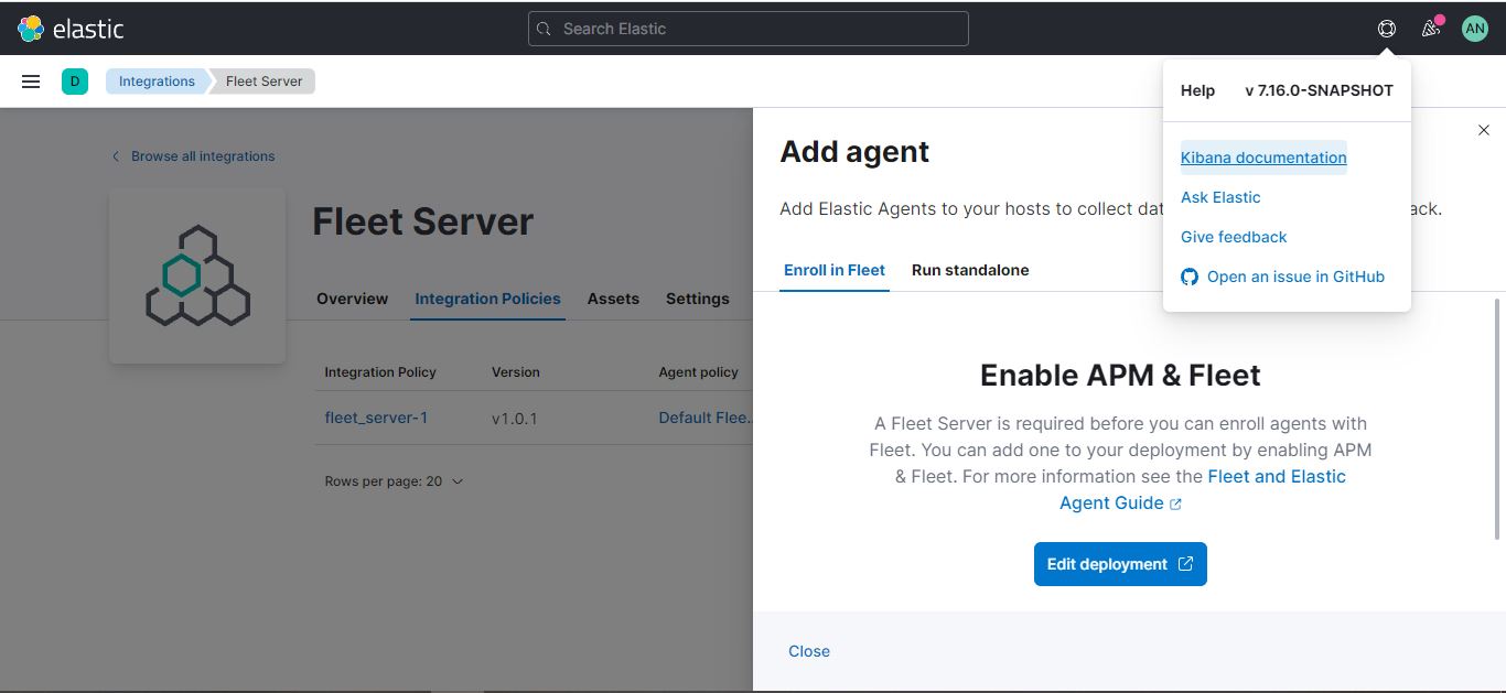 [Fleet]: No command is available under Add Agent flyout to install Fleet Server if `APM & Fleet ...