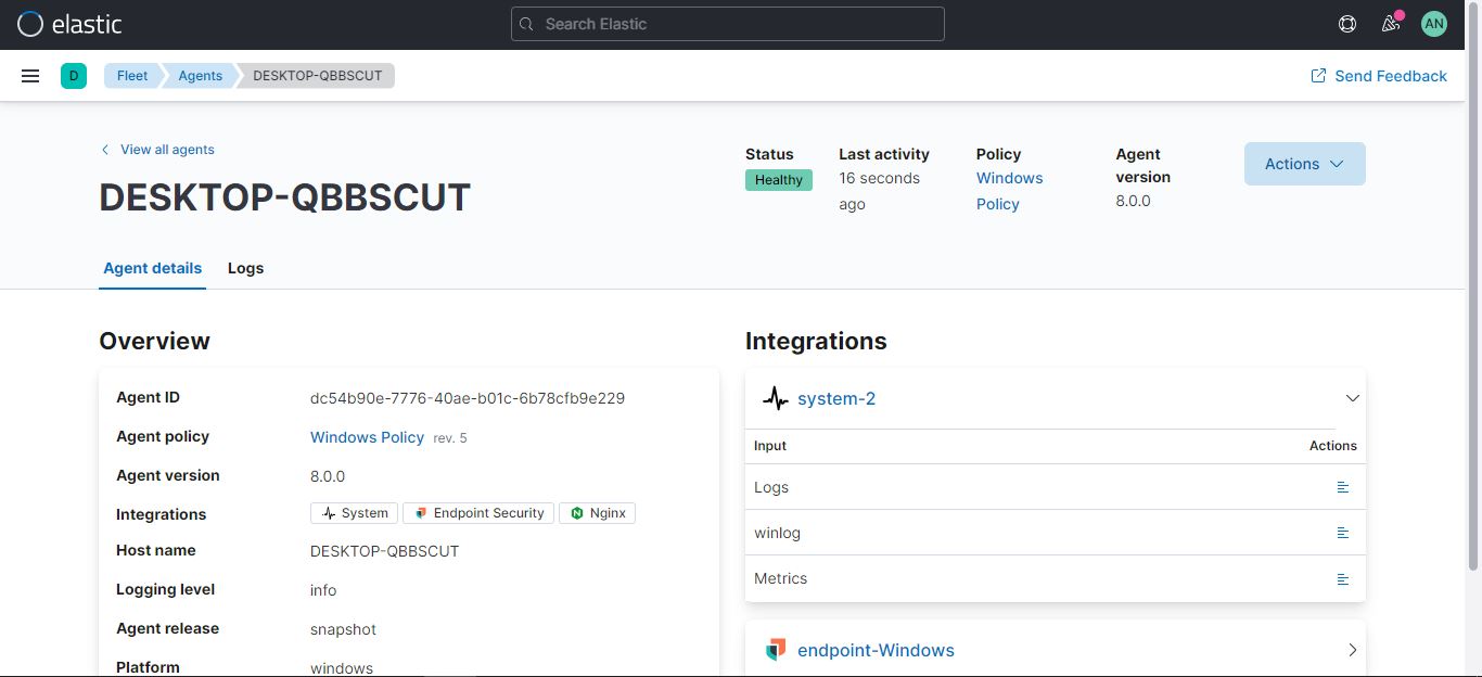 [Fleet]: View in logs/metrics gets removed from Agent details page when user disables logs ...