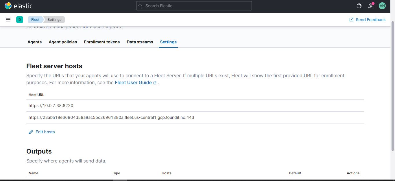 [Fleet]: Fleet Server Host ip is not added under Settings when added from Add Agent flyout ...