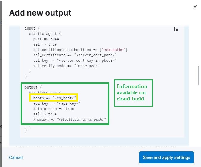[Logstash]: Conflicting output configuration information for `elastic-agent-pipeline.conf` under ...