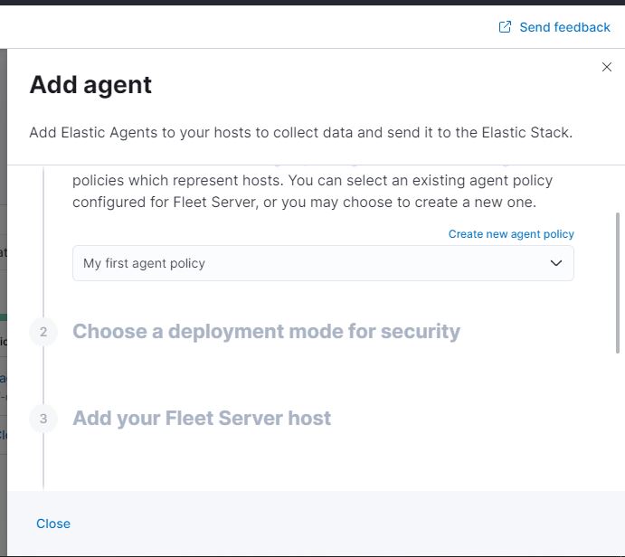 [Fleet]: Unable to get fleet server installation steps under Add agent flyout for policy having ...