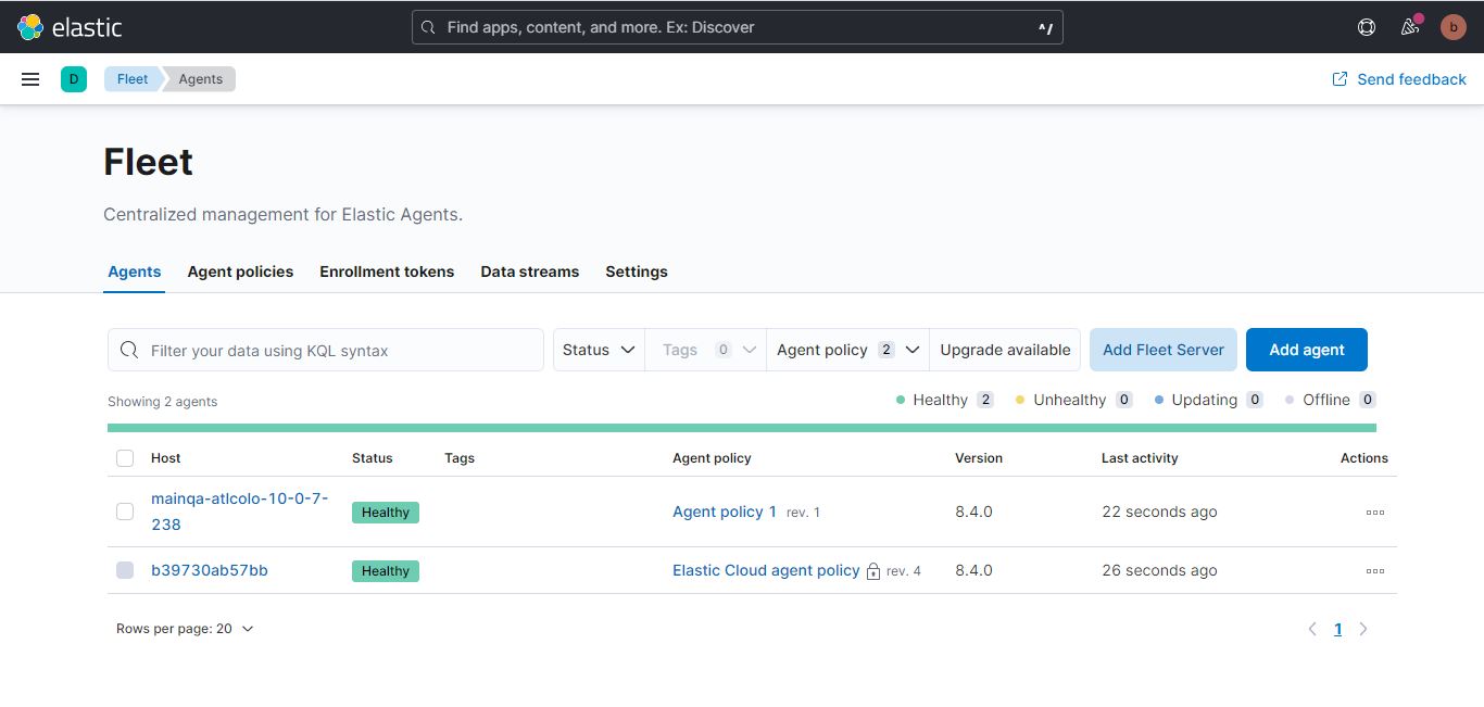[Fleet-ECE]: No logs and data available for agent installed on ECE environment. · Issue #139536 ...