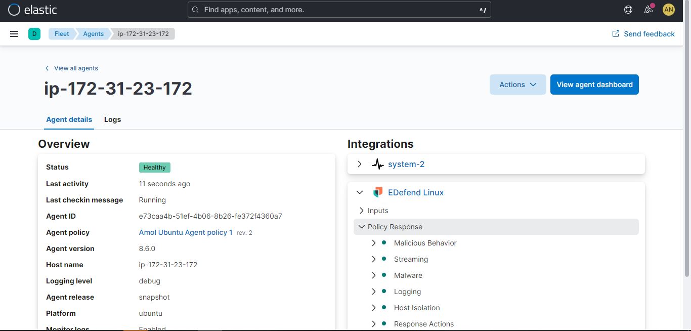 [Security Solution] Agent goes unhealthy on adding Endpoint Defend ...