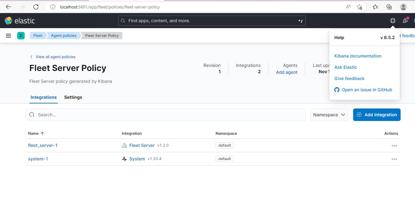 [Self-Managed]: Unable to add Fleet Server integration and fleet server policies are created ...