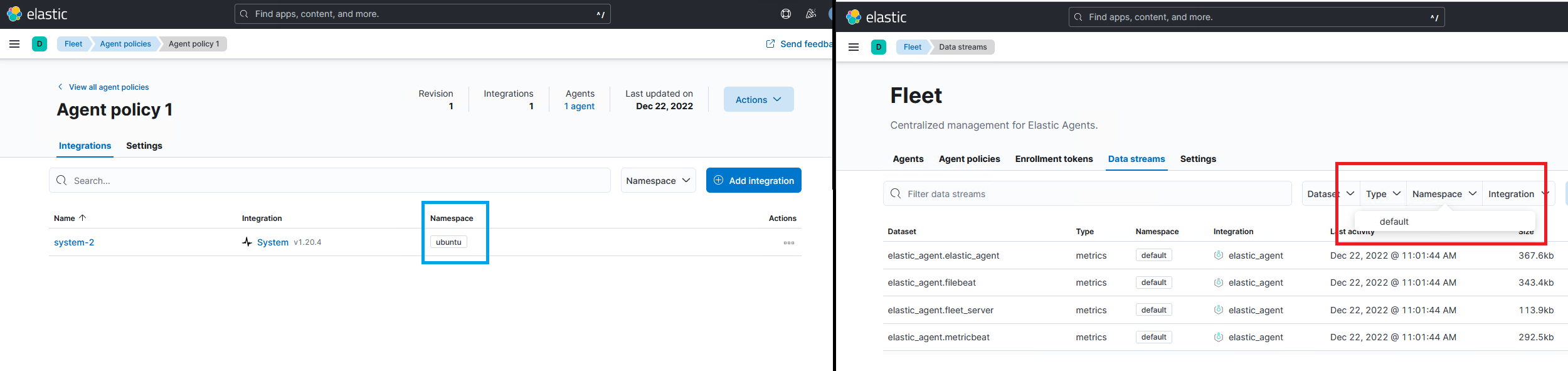 [Self-Managed]: No data under data streams tab for secondary agent installed on self-managed ...