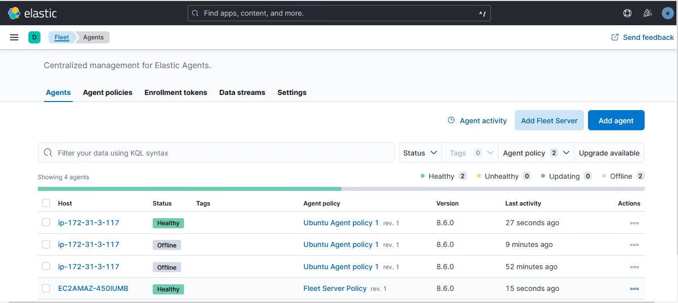 [Self-Managed]: No data under data streams tab for secondary agent installed on self-managed ...