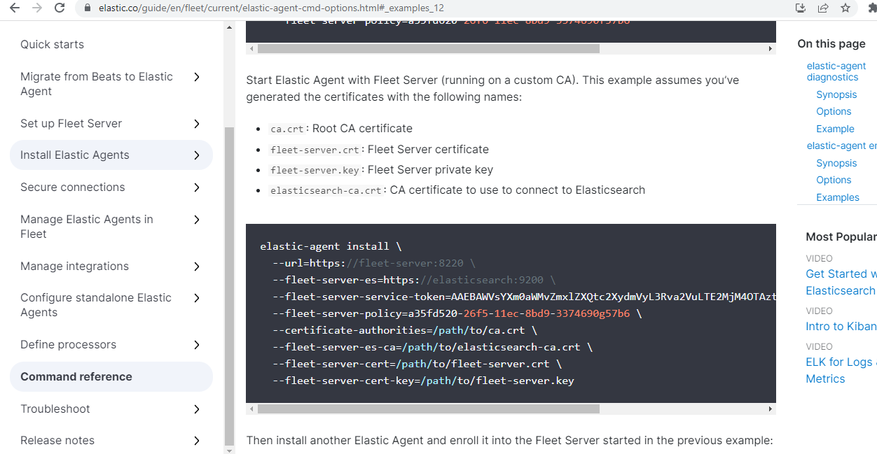 [Fleet]: Example Fleet Server commands are missing `--fleet-server-port=8220`. · Issue #233 ...