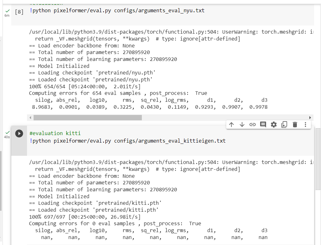Eval results for kitti · Issue #15 · ashutosh1807/PixelFormer · GitHub