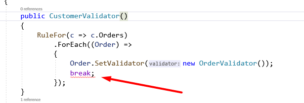 validate only first or some items of list of objects, break foreach on certain condition · Issue ...