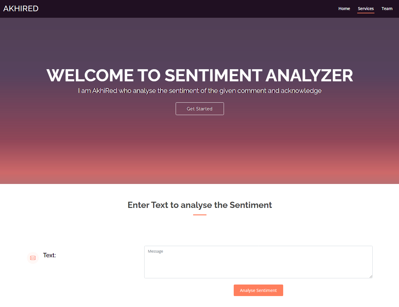 Github Ramuakhilandeshwari Akhired Sentiment Analyzer The Basic Sentiment Analyzer Using Aws