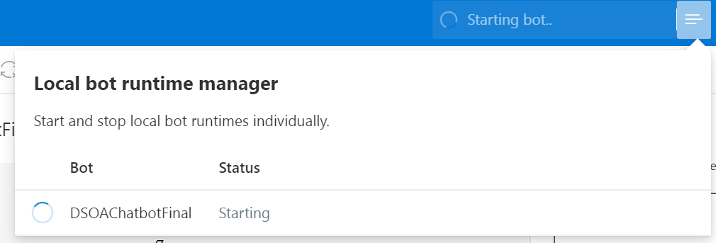 Keep showing Starting bot... · Issue #8521 · microsoft/BotFramework-Composer · GitHub