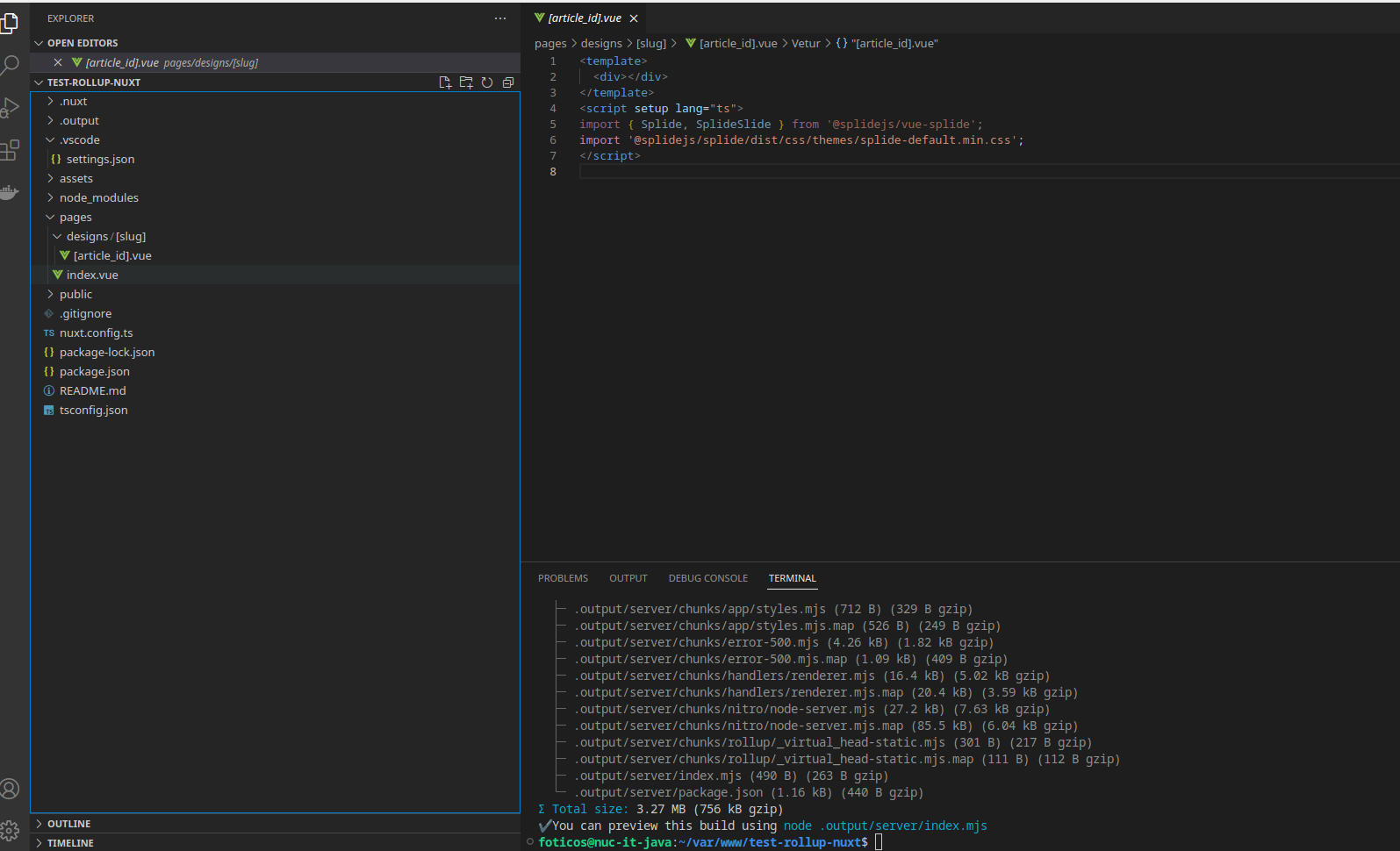 npx nuxi build fails random with @splidejs/splide/dist/css/themes/splide-default.min.css · Issue ...