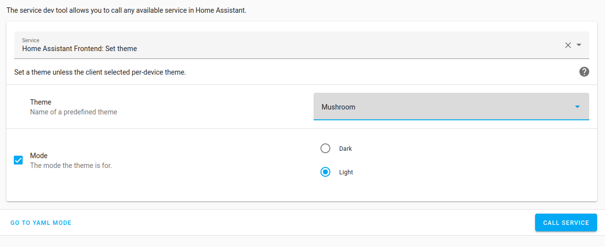 Configuration for theme mode (dark & light) · Issue #299 · piitaya/lovelace-mushroom · GitHub
