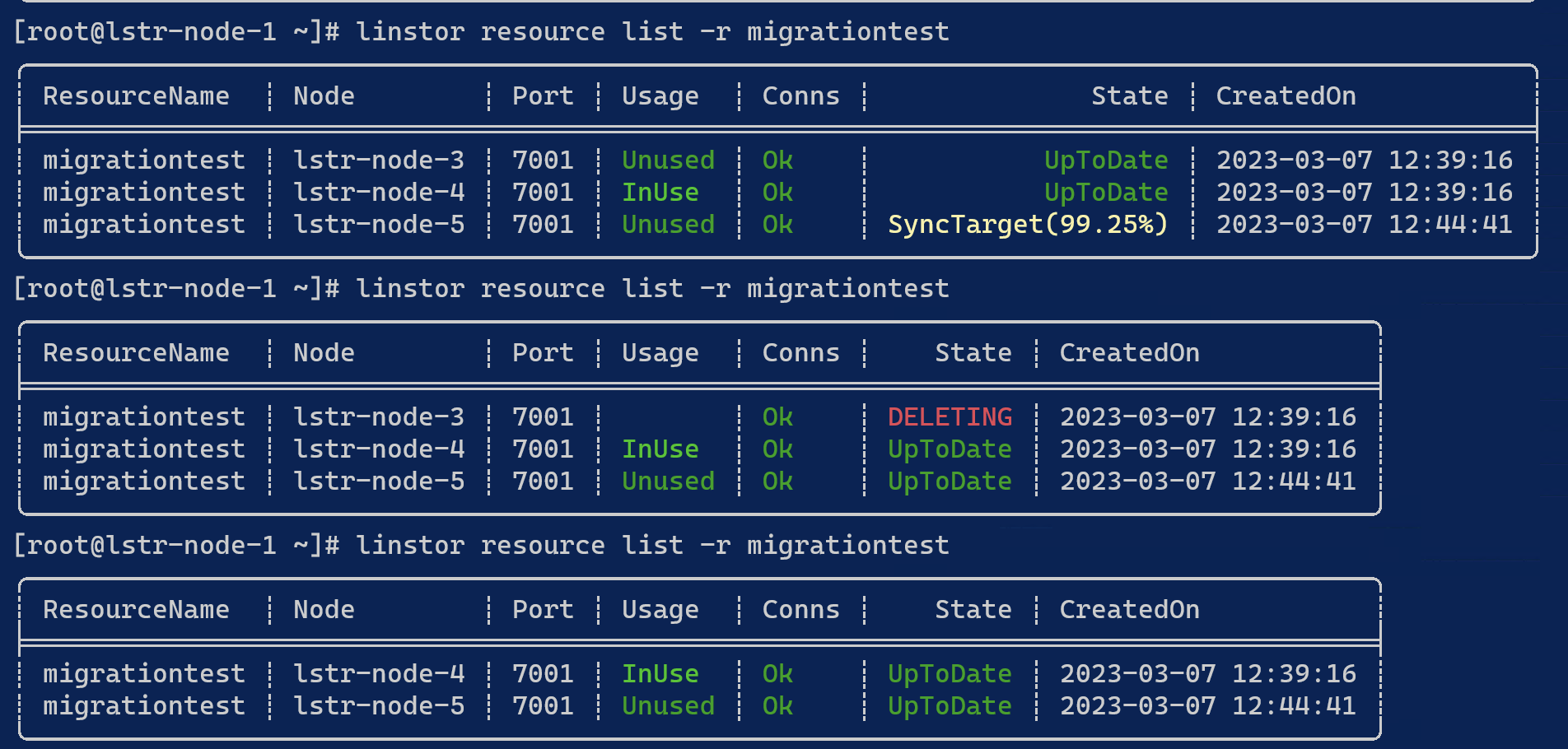 Lost quorum when migrate resource to another node · Issue #341 · LINBIT/linstor-server · GitHub