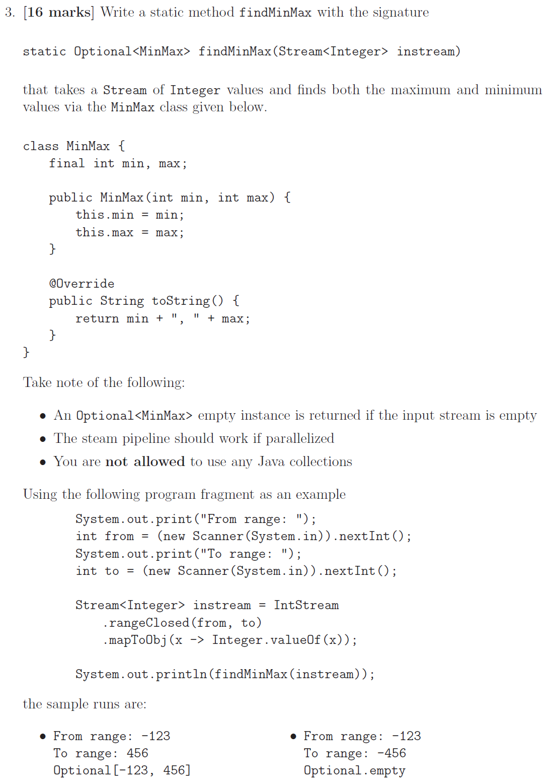 AY1819 Sem 1 Q3: findMinMax · Issue #374 · nus-cs2030/2021-s2 · GitHub