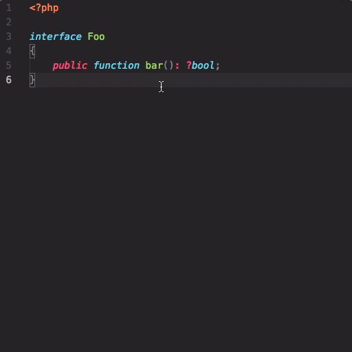 Autocompleted Methods From Interfaces With Nullable Return Types Generates Invalid Code · Issue 8994