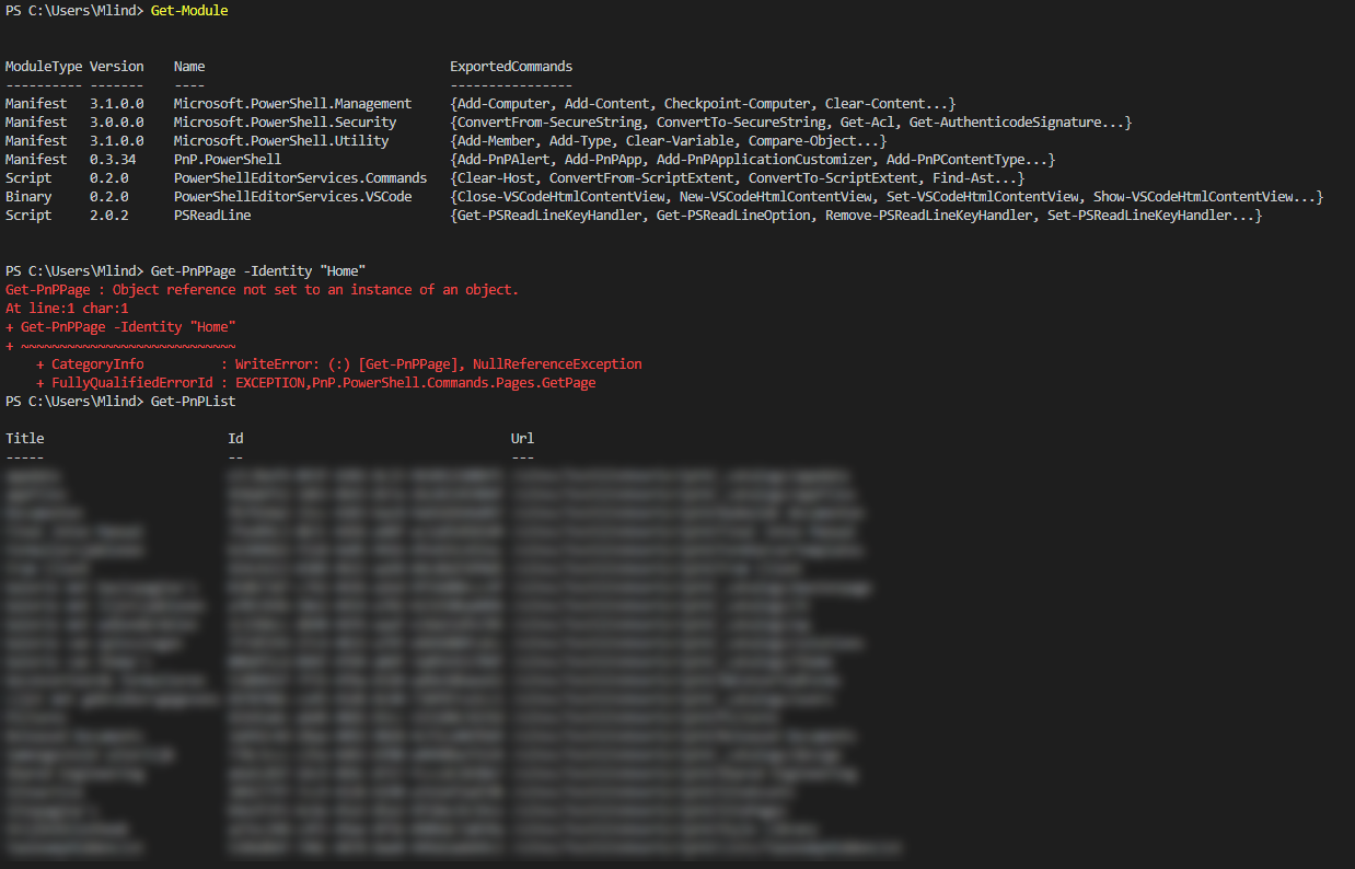 [BUG] Get-PnPPage results in "Object reference not set to an instance of an object" · Issue #114 ...