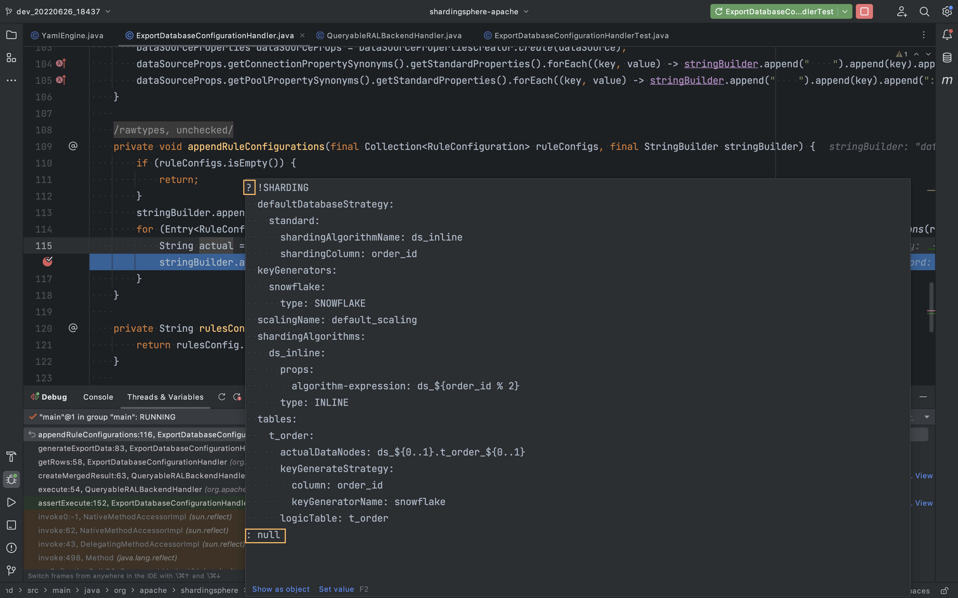 Optimize sneakyaml export DatabaseConfiguration · Issue #18596 · apache/shardingsphere · GitHub