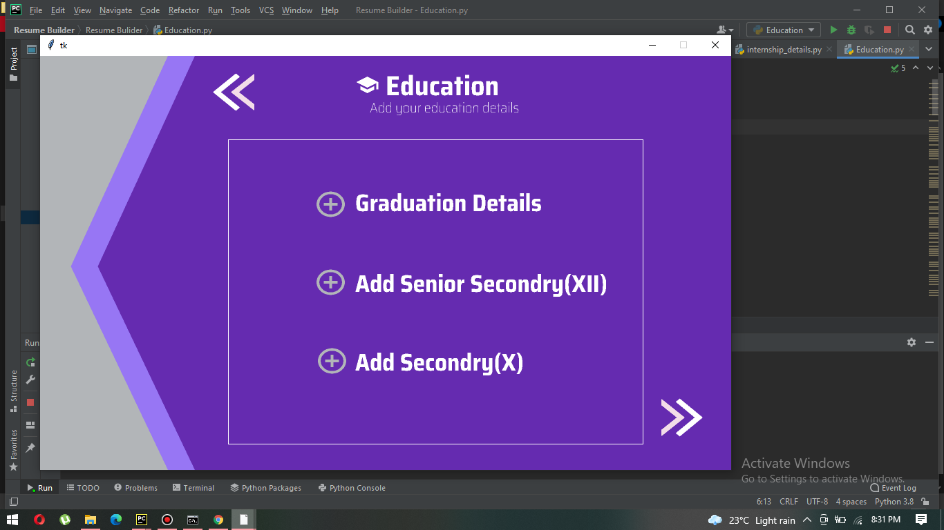 GitHub - harshita-droid/Resume-Builder: This Project is implemented in Python with the help of ...