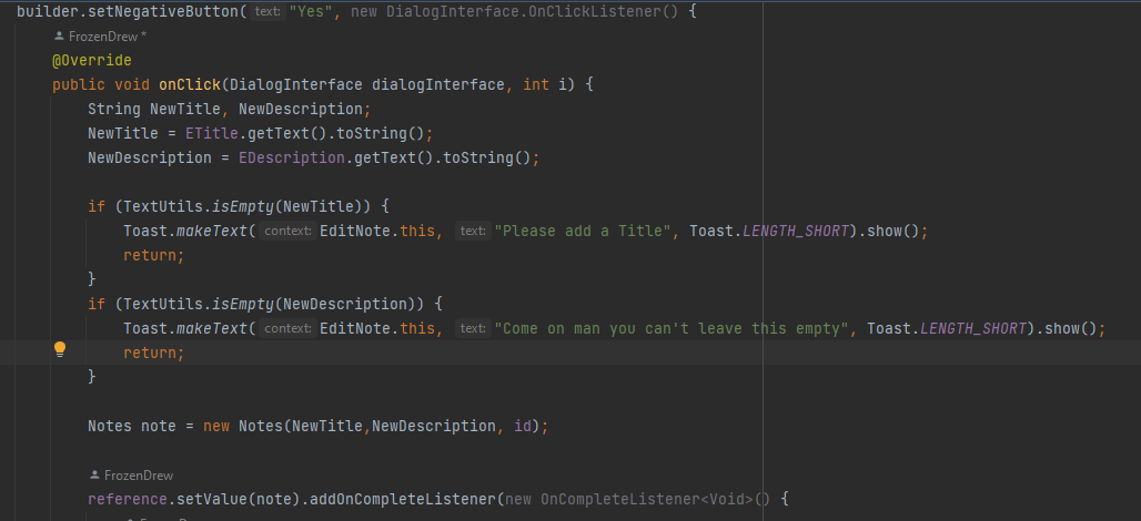 Editing a note to be blank causes the app to crash · Issue #220 · SCCapstone/BoredBards · GitHub