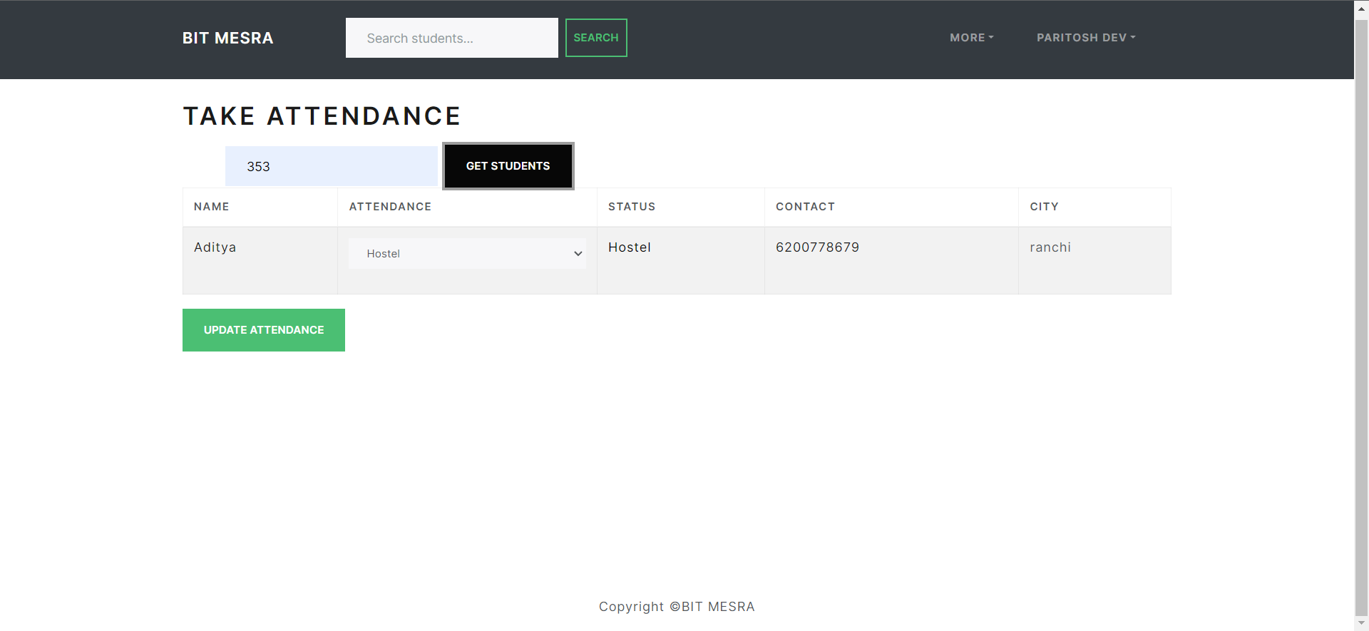 GitHub - sarthak107/Hostel-management: Web app to track students where they are and note the ...