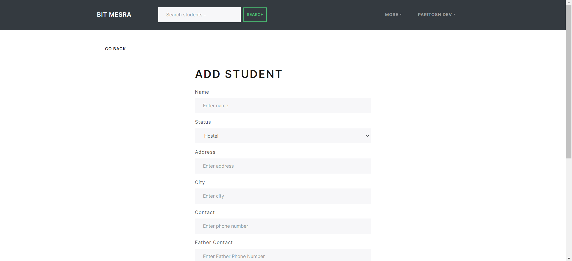 GitHub - sarthak107/Hostel-management: Web app to track students where they are and note the ...