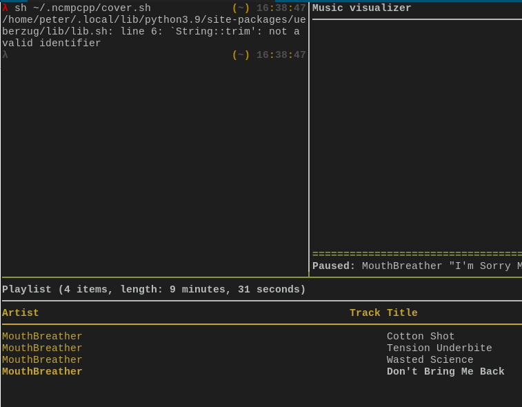 "Not a valid identifier" · Issue #1 · radumirea/ncmpcpp-with-cover-art ...
