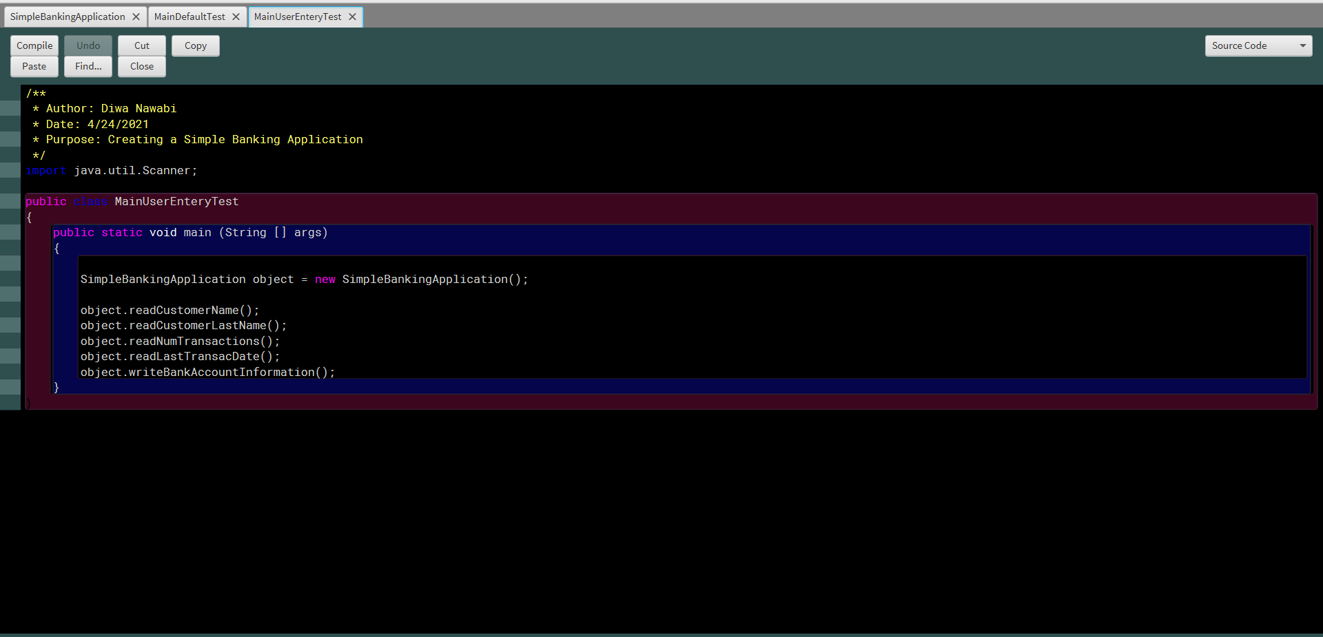 GitHub - diwanawabi/SimpleBankingApplication
