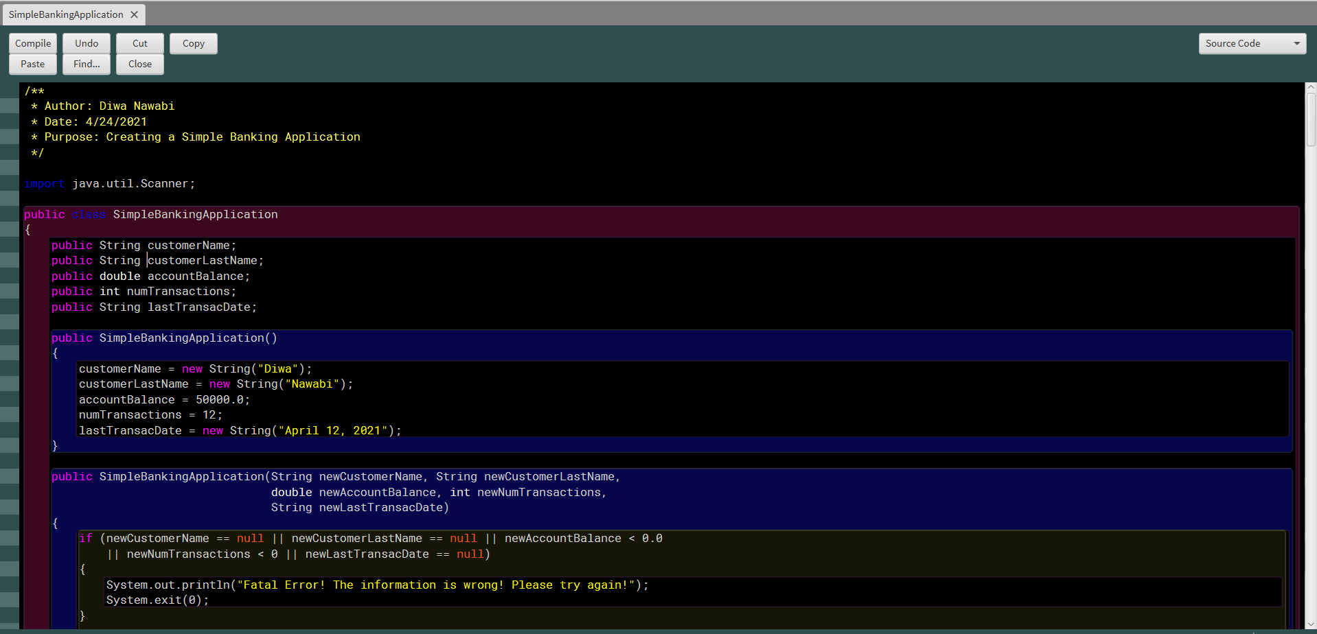 GitHub - diwanawabi/SimpleBankingApplication