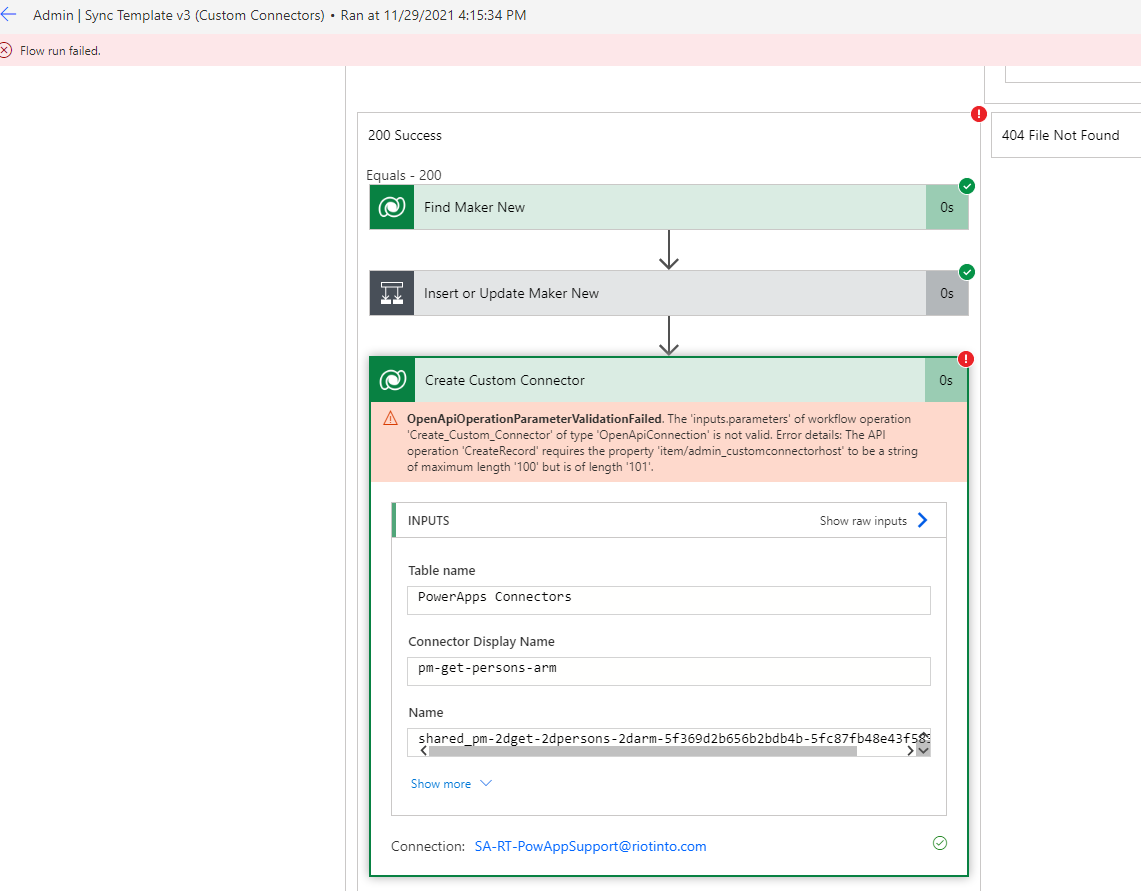 [CoE Starter Kit - BUG] Admin | Sync Template v3 (Custom Connectors) - admin_customconnectorhost ...