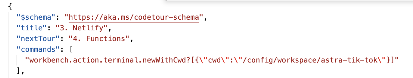 Need help getting "commands" to work · Issue #188 · microsoft/codetour · GitHub