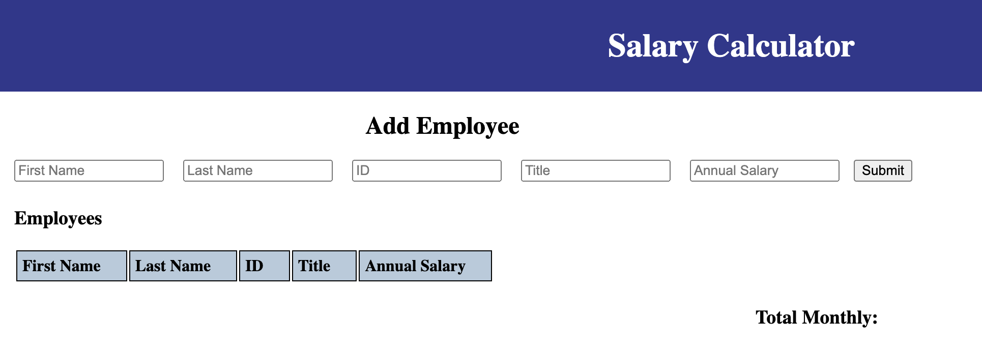 GitHub - xqhuynh/weekend-jquery-salary-calculator