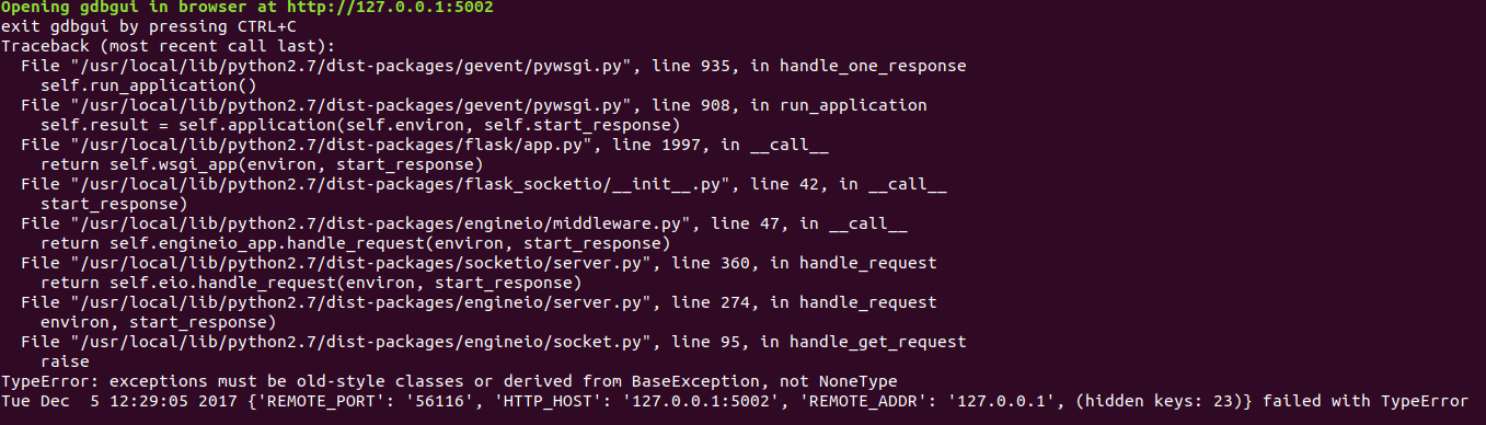 Typeerror Exception · Issue 144 · Cs01 Gdbgui · Github
