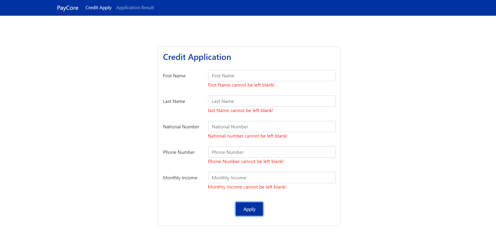 GitHub - vildntn/Credit-Application-Frontend