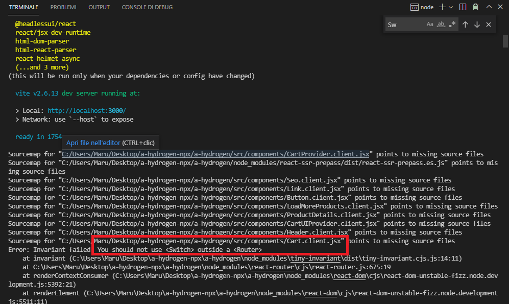 [BUG] You should not use outside a in cart.client.jsx when run the dev server · Issue #171 ...