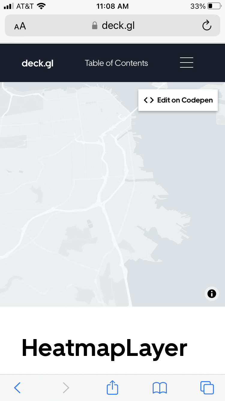 [Bug] Heatmap Layer example on website does not render heatmap on iOS mobile safari 15 · Issue ...