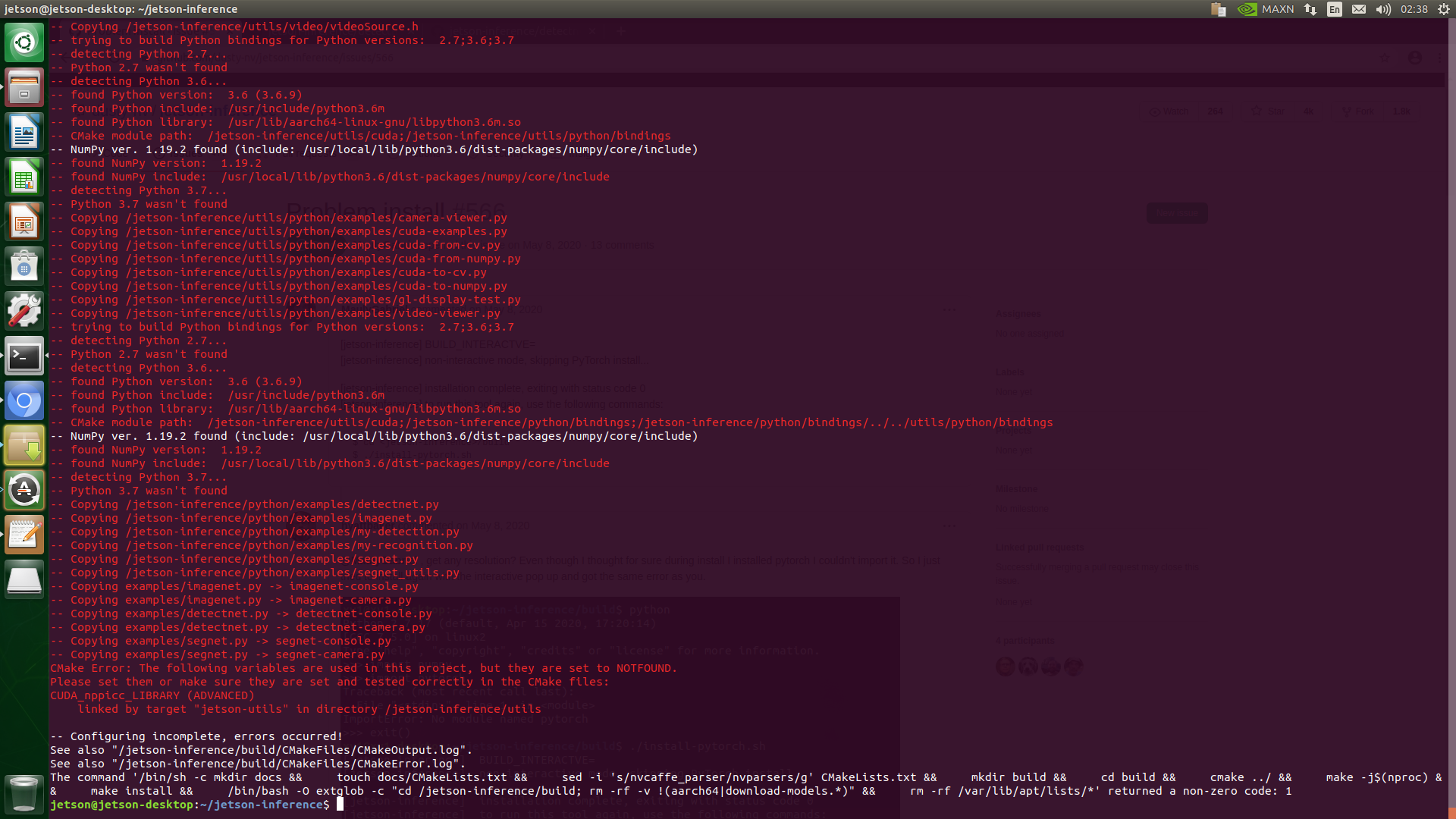 Problem install · Issue #566 · dusty-nv/jetson-inference · GitHub