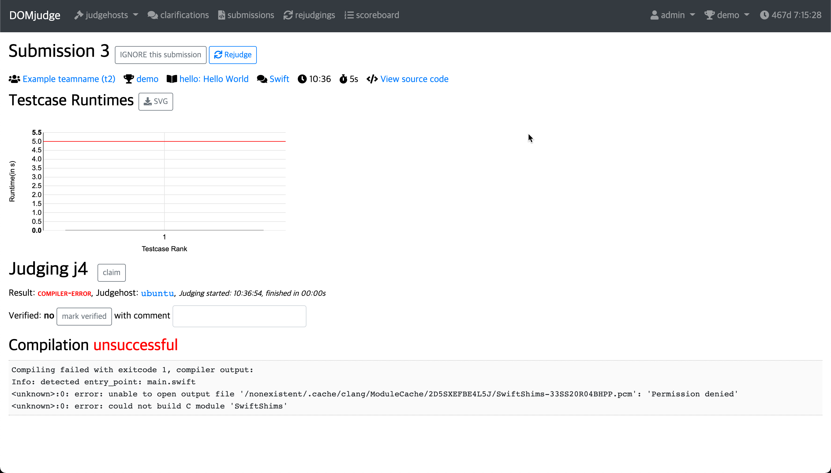 Swift Installation On Domjudge Host · Issue 518 · Domjudge Domjudge · Github