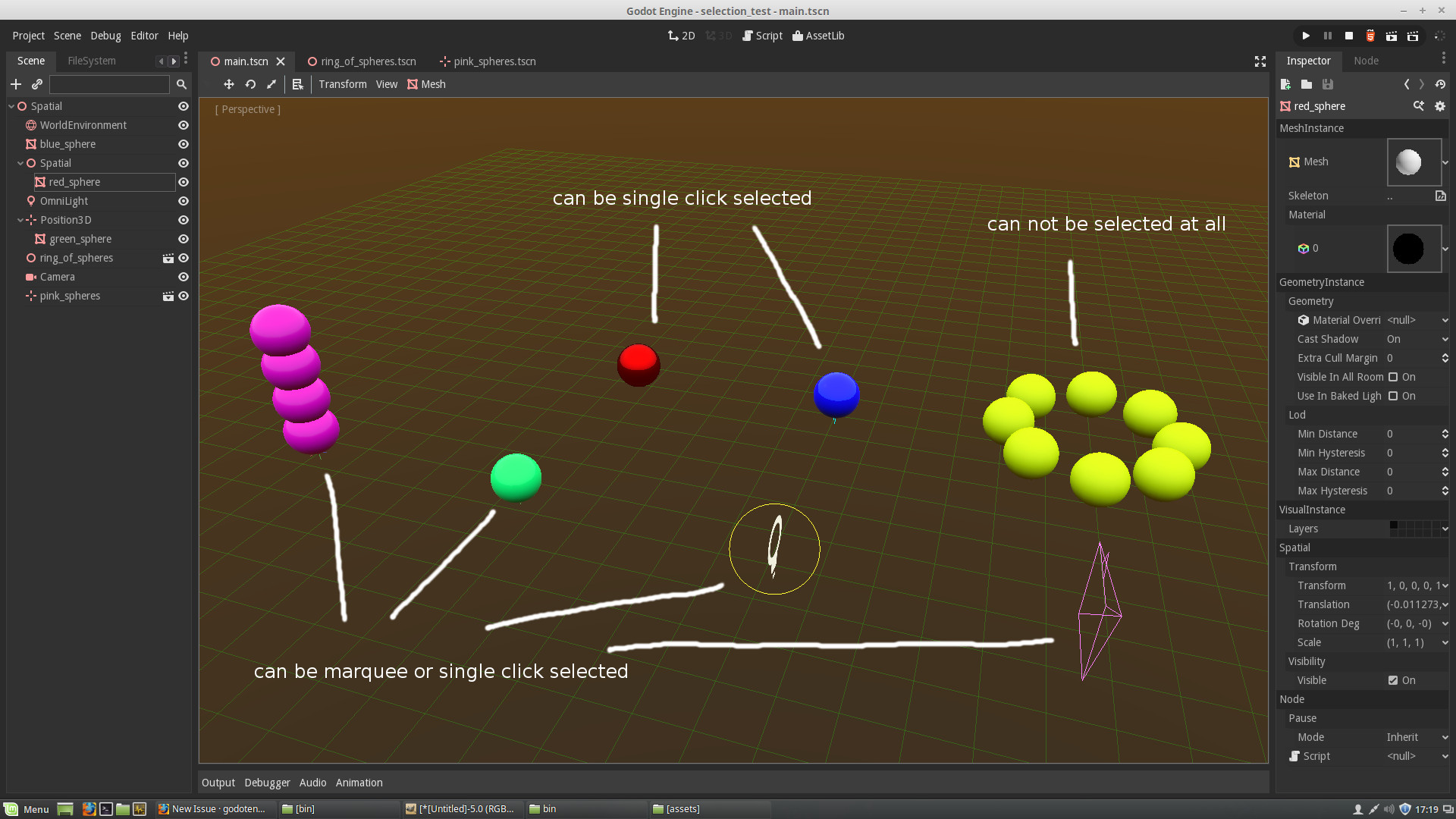 Issues with marquee selection in the 3d viewport · Issue #9145 · godotengine/godot · GitHub