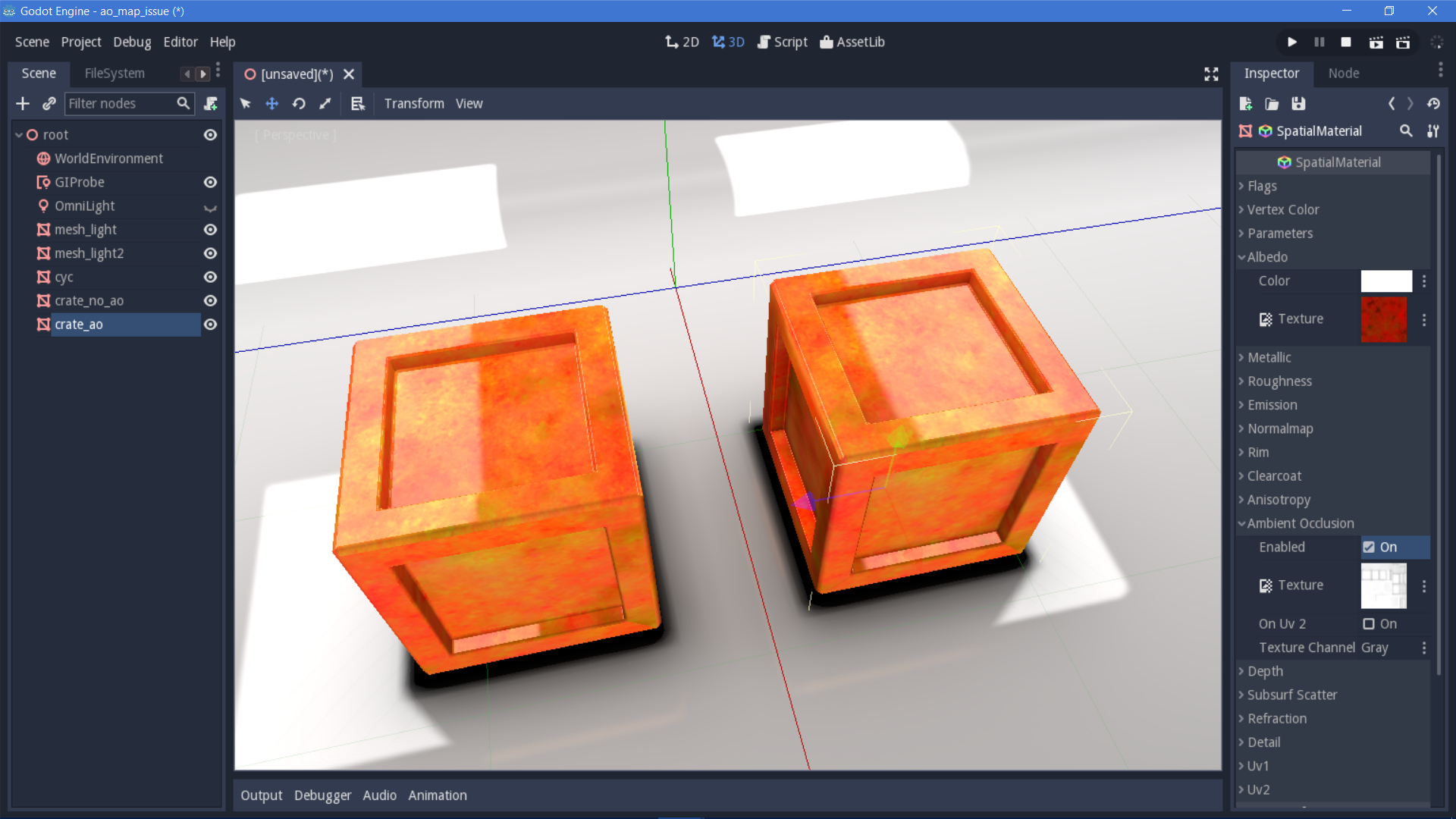 AO maps behaving incorrectly in spatial material · Issue #10158 ...