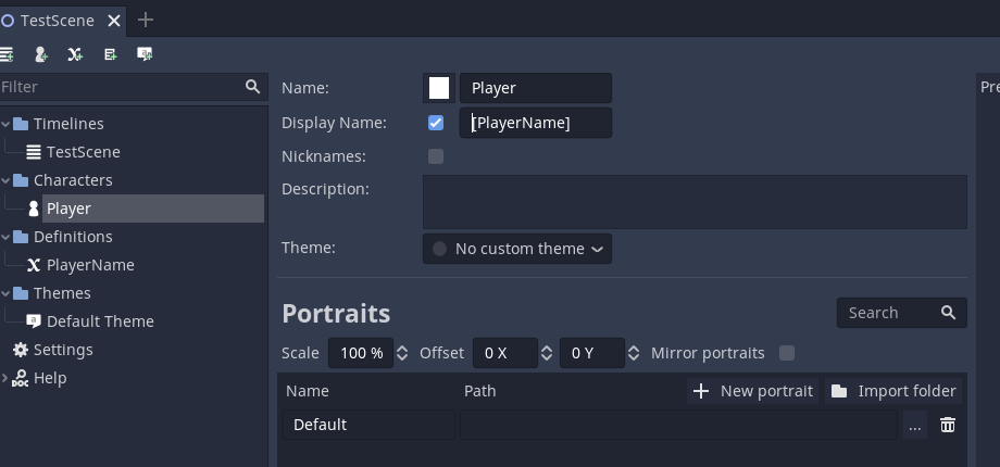 Customize player name with dialogic · Issue #1516 · dialogic-godot ...
