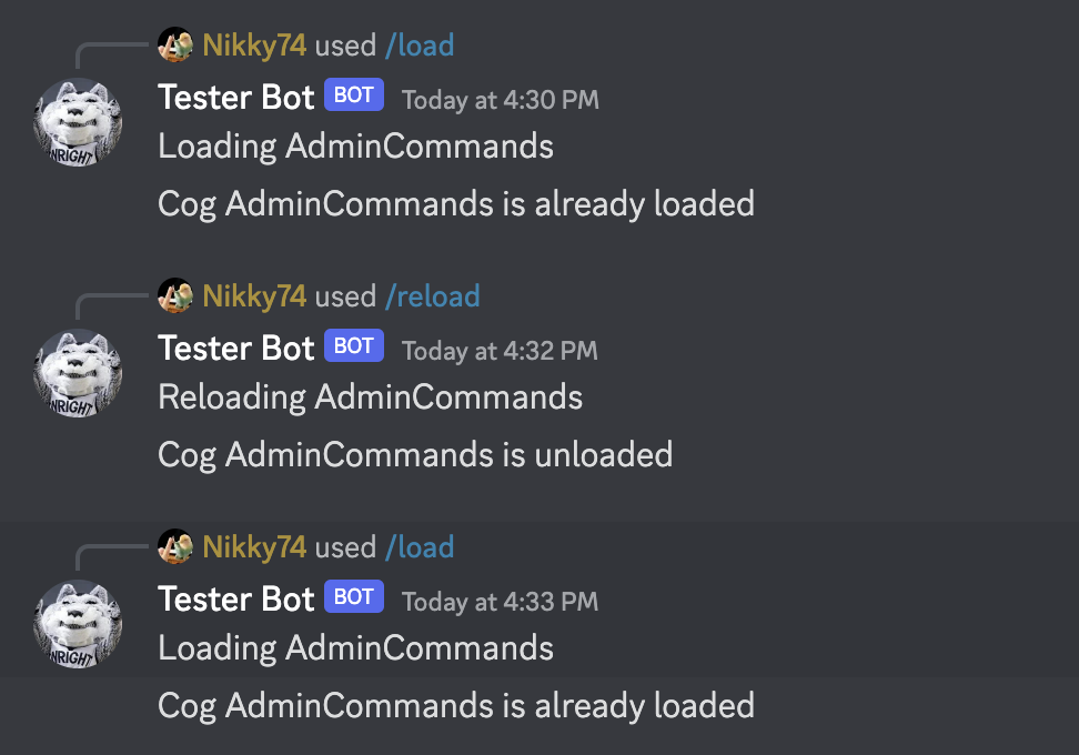 Load, Reload, and Unload · Issue #210 · wrightedu/CSE-Discord-Bot · GitHub