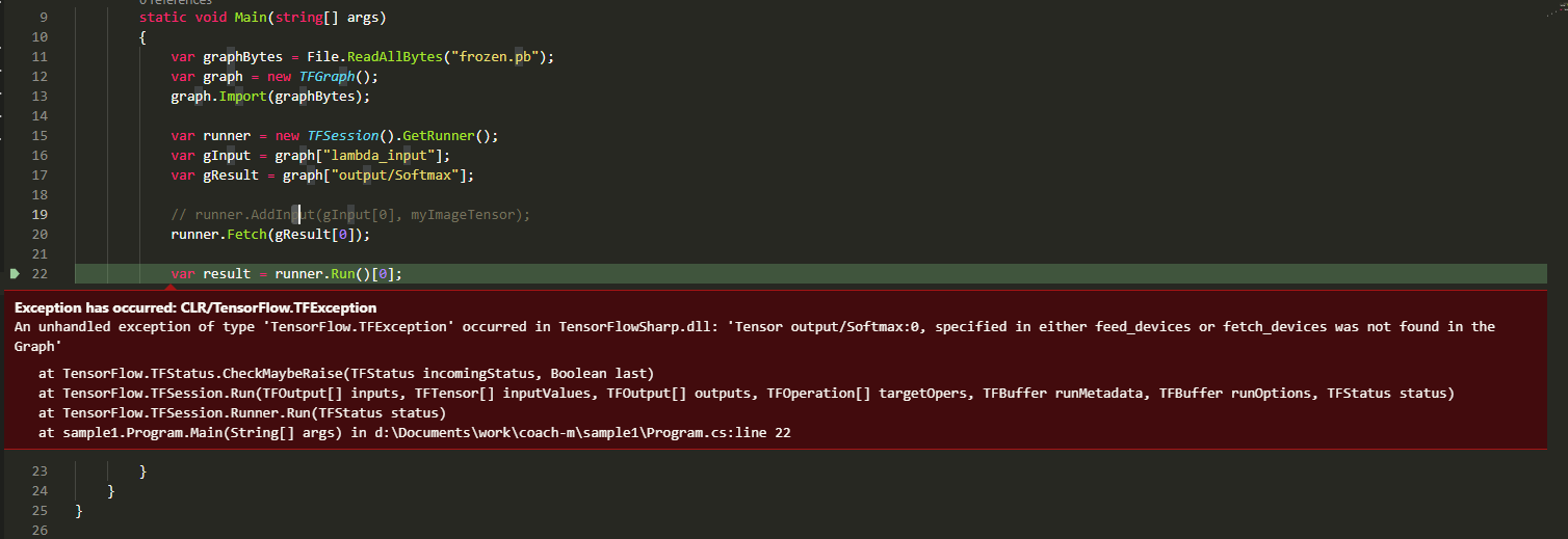 Tensor lambda_input:0, specified in either feed_devices or fetch_devices was not found in the ...