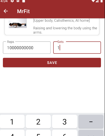 App crashes/reloads when Reps/Sets is more digits than 10000000000 (11 digits) · Issue #146 ...