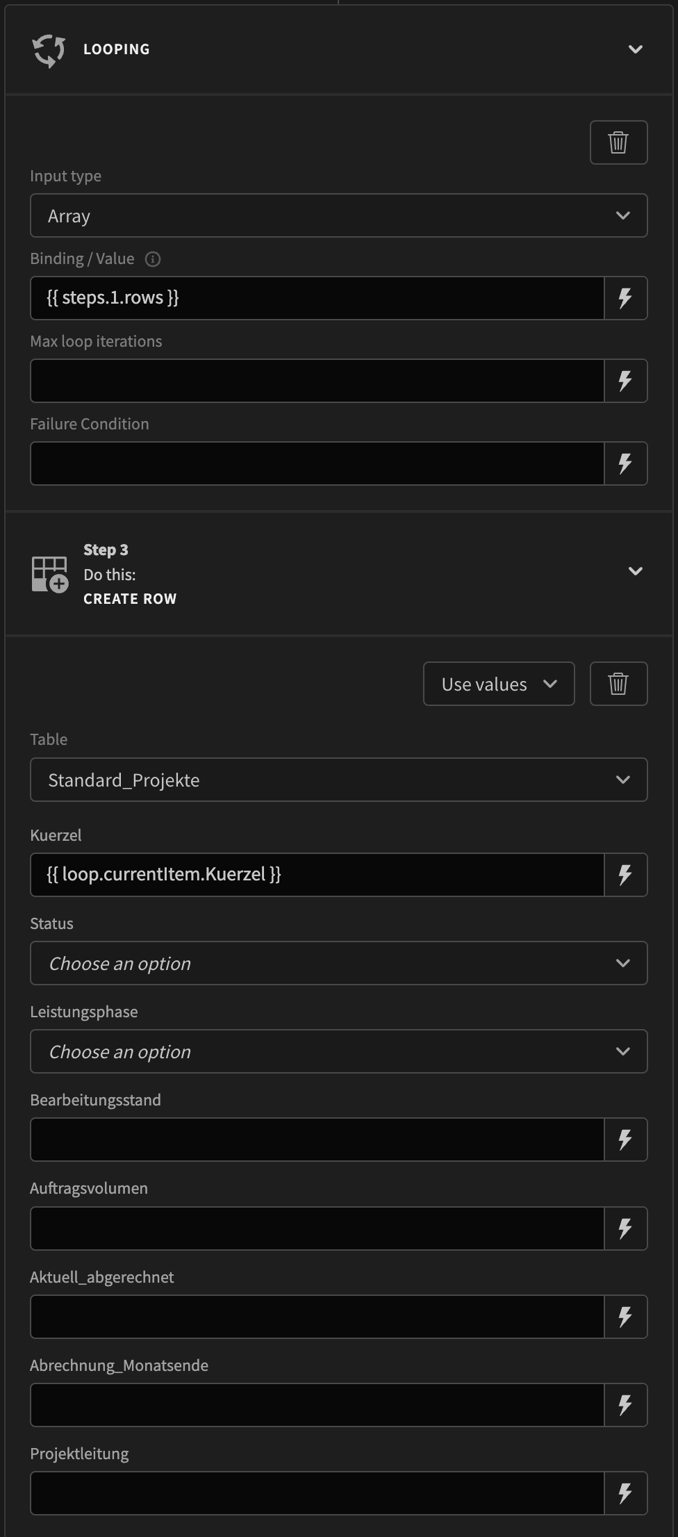 Automation - Looping over Create Row Action not possible · Budibase budibase · Discussion #9821 ...