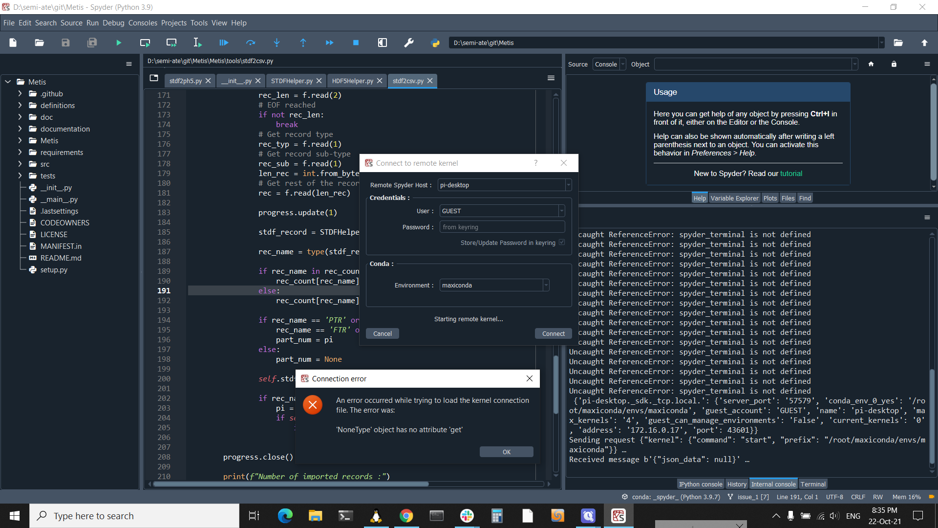 Connection error · Issue #27 · Semi-ATE/spyder-remote · GitHub