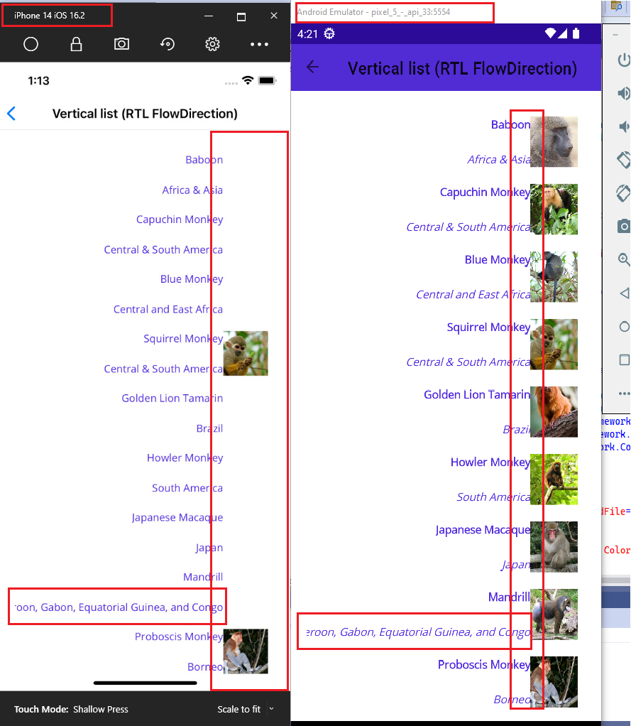 [Android] Wrong Layout in CollectionView using RTL · Issue #4117 · dotnet/maui · GitHub