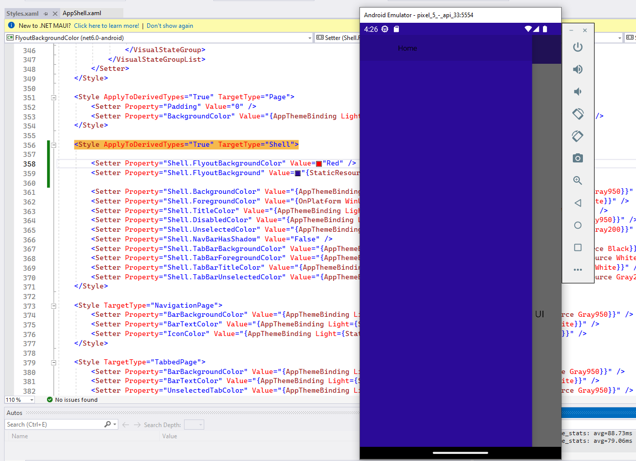 Can't Change Shell FlyoutBackgroundColor From a Theme Style File · Issue #9736 · dotnet/maui ...