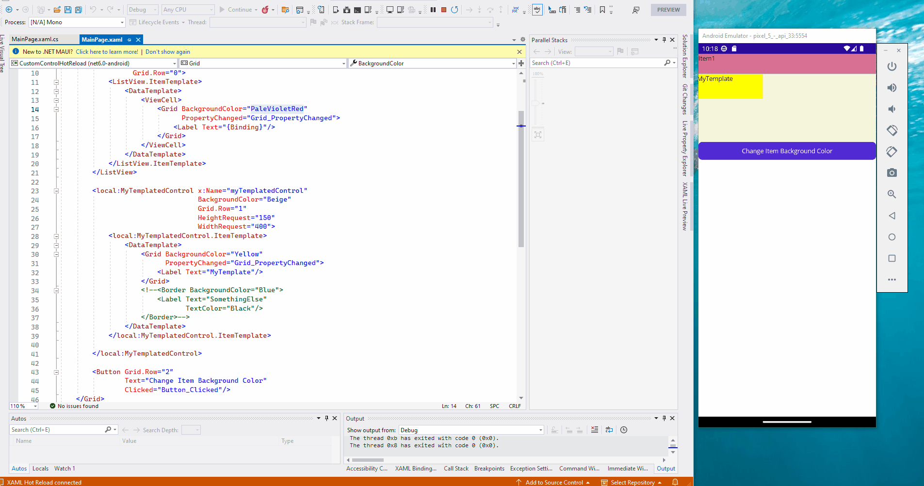 HotReload doesn't work for DataTemplate property changes in custom controls · Issue #10066 ...