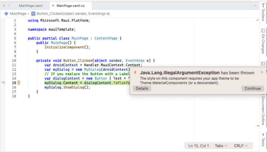 Javalangillegalargumentexception The Style On This Component Requires Your App Theme To Be 8457